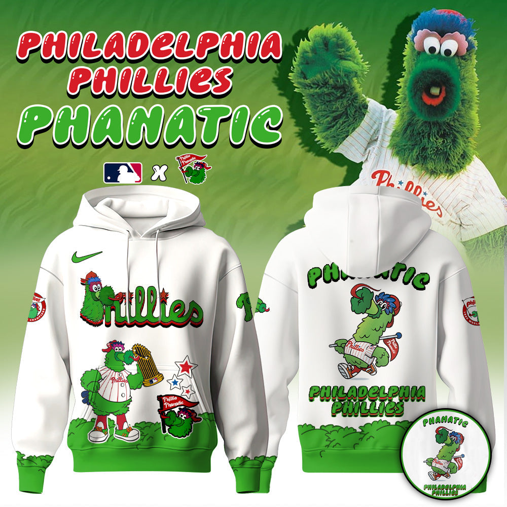 Philadelphia Phillies Baseball Blue Hoodie - Phillie Phanatic Hoodie S ...